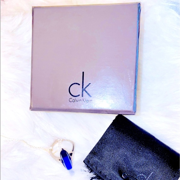 Calvin Klein | Jewelry | Calvin Klein Continuity Slim Blue Sapphire ...